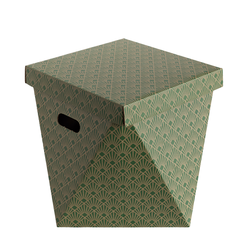 Velvet Green storage box with lid | Dutch Design Brand